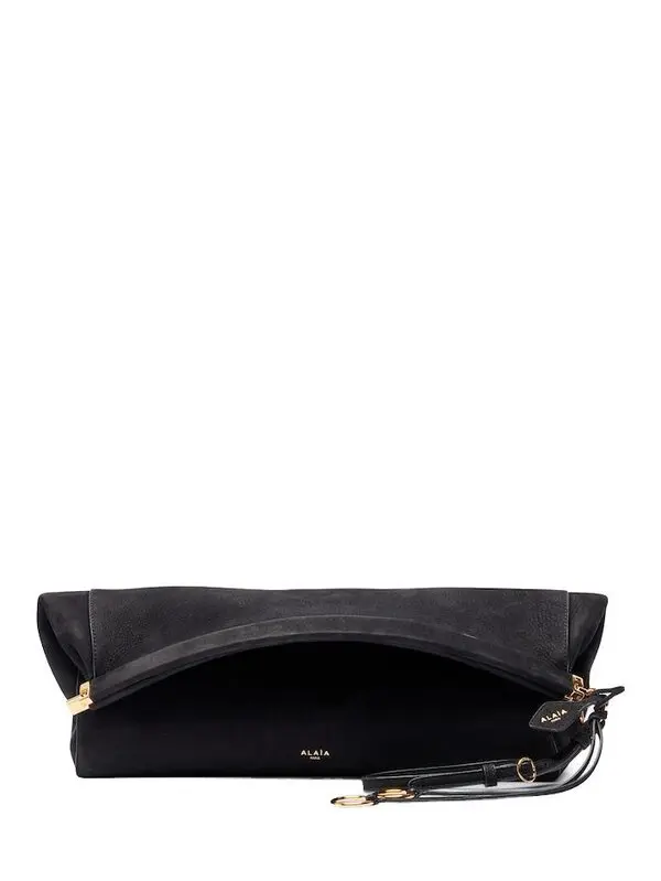 Alaïa Le Click Medium Leather Clutch - Black