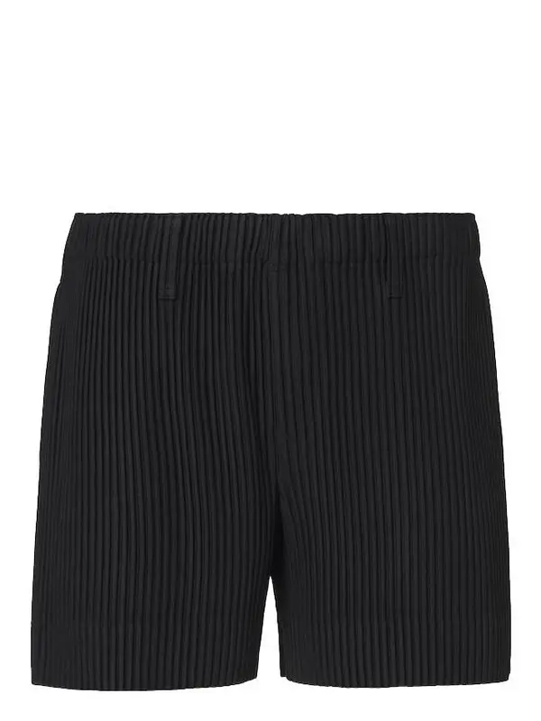 Issey Miyake Homme Plissé Tailored Pleats Shorts - Black