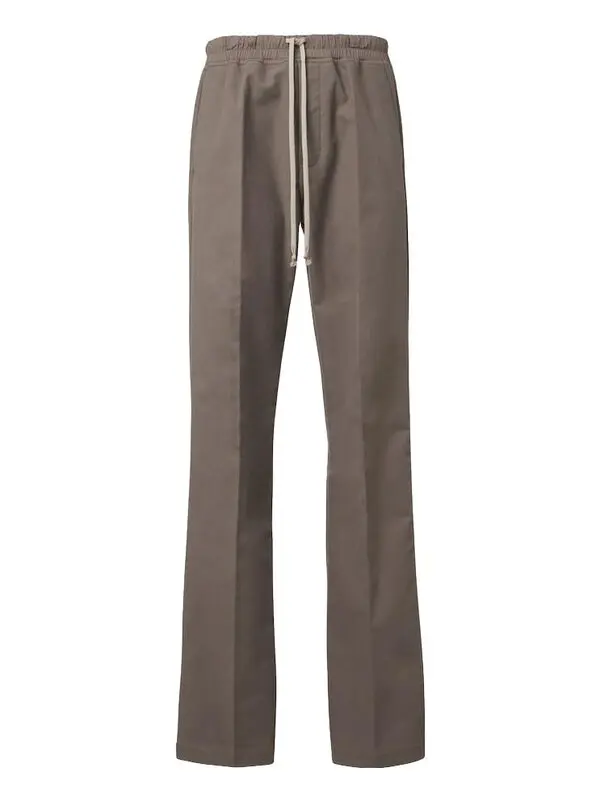 Rick Owens Cotton Twill Straight Leg Pants - Grey
