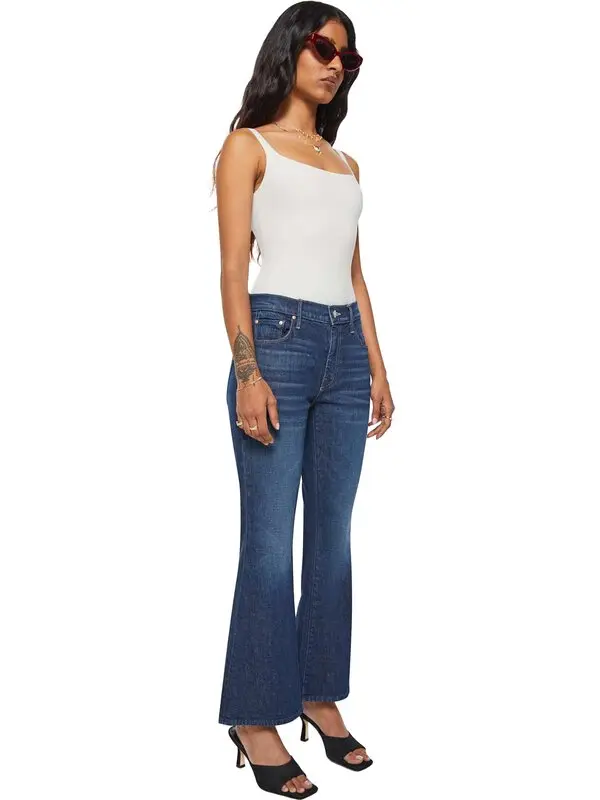 MOTHER The Lil' Weekender & Riffs Petite Flare Jeans - Blue