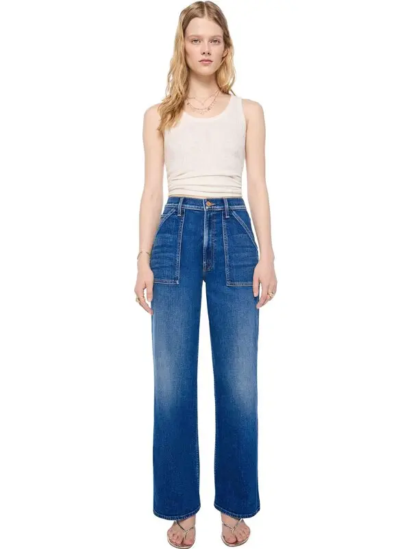 MOTHER The Lil' Patch Maven Spare Me Drama Jeans - Blue