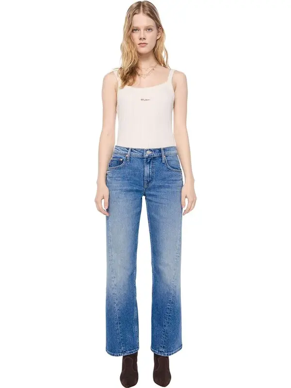 MOTHER Petites The Lil Bookie Twist Skimp Jeans Just An Animal - Blue