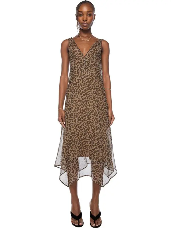 MOTHER The Hanky Dress Print Silk - Leopard