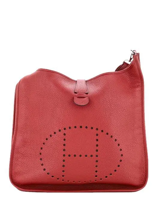 Hermès Evelyne Bag Gen Iii Buffalo Skipper Tgm - Red