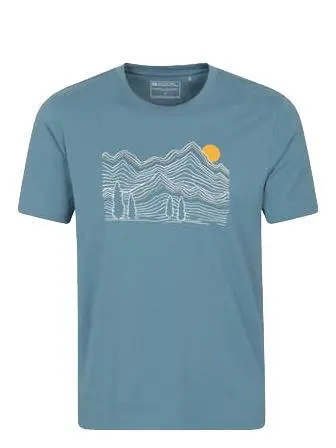 Mountain Warehouse Linear Natural T-shirt - Blue