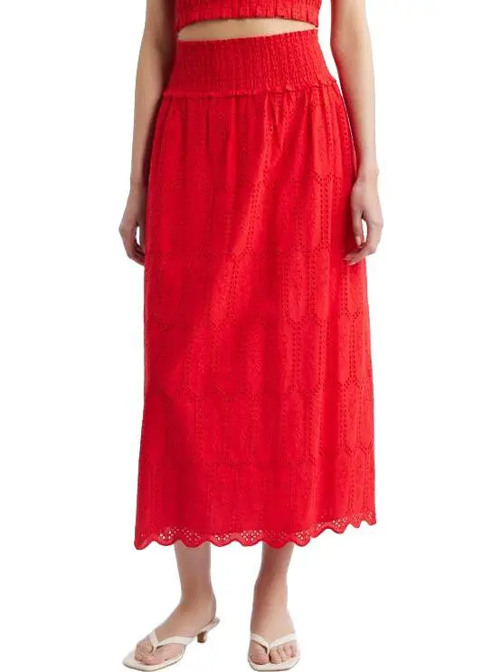 Hill House Home Midi Skirt - Red