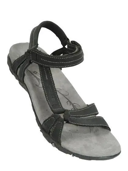 Mountain Warehouse Kokomo Nubuck Sandals With Contrast Stitching And Pull Tab - Black
