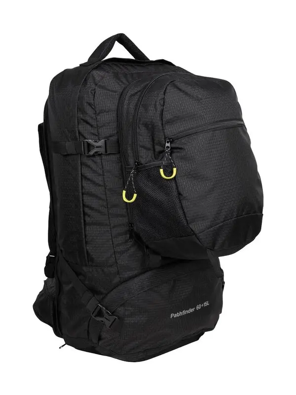 Mountain Warehouse Pathfinder 15l Backpack With Detachable Daypack - Black