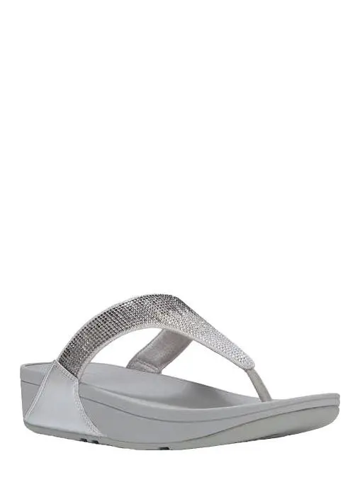 Fitflop Lulu Ombré Crystal Toe-post Sandals - Silver