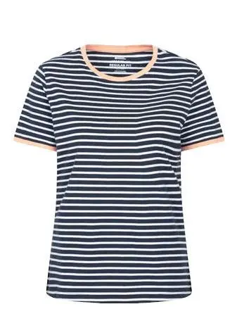 Mountain Warehouse Contrast Striped Ribbed T-shirt - Navy