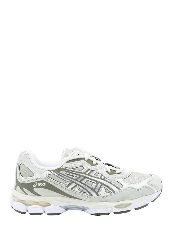 Asics Gel-nyc Low-top Sneakers In Suede And Mesh - Kaki