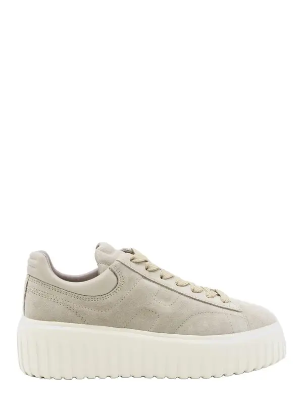 Hogan Suede Platform Sneakers - Beige