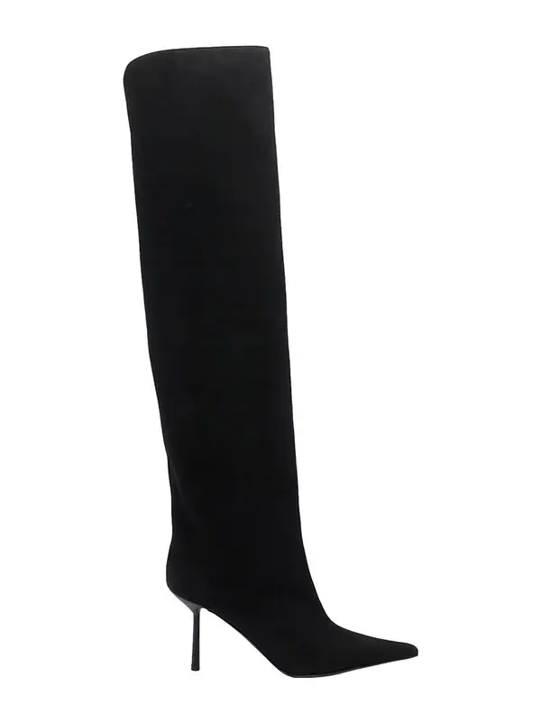 LE SILLA Suede Over The Knee Boots - Black