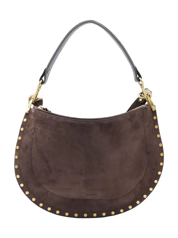 Isabel Marant Étoile Studded Suede Shoulder Bag - Coffee