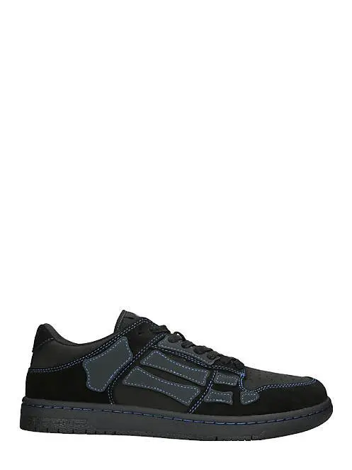 Amiri Suede Skel Leather Trainers - Black/comb
