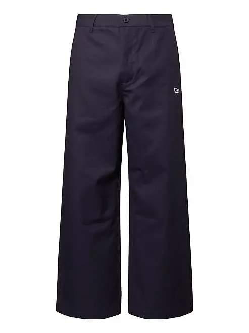 New Era La Dodgers Mlb Embroidered Cotton Chino Trousers - Navy