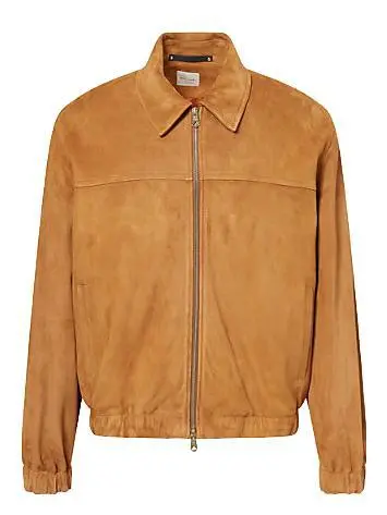 Paul Smith Suede Bomber Jacket - Camel