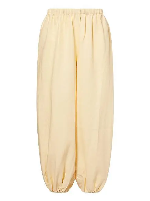 Faithfull The Brand Balloon Leg Linen Trousers - Daffodil