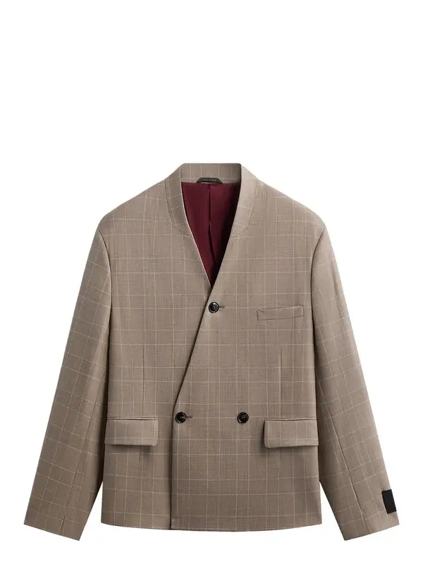 Kith X Giorgio Armani Single Breasted Collarless Jacket - Tan