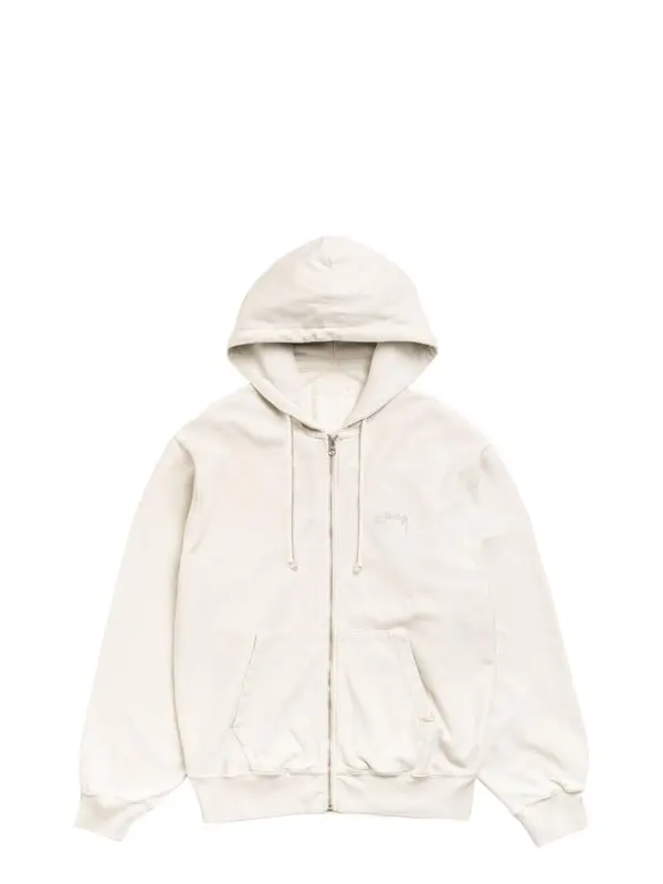 StÜssy Lightweight Terry Zip Hoodie - Grey