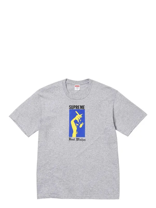 Supreme Best Wishes' Graphic Tee - Grey