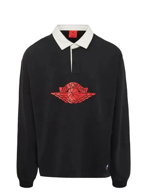 JORDAN Flight Essentials Rugby Top - Black