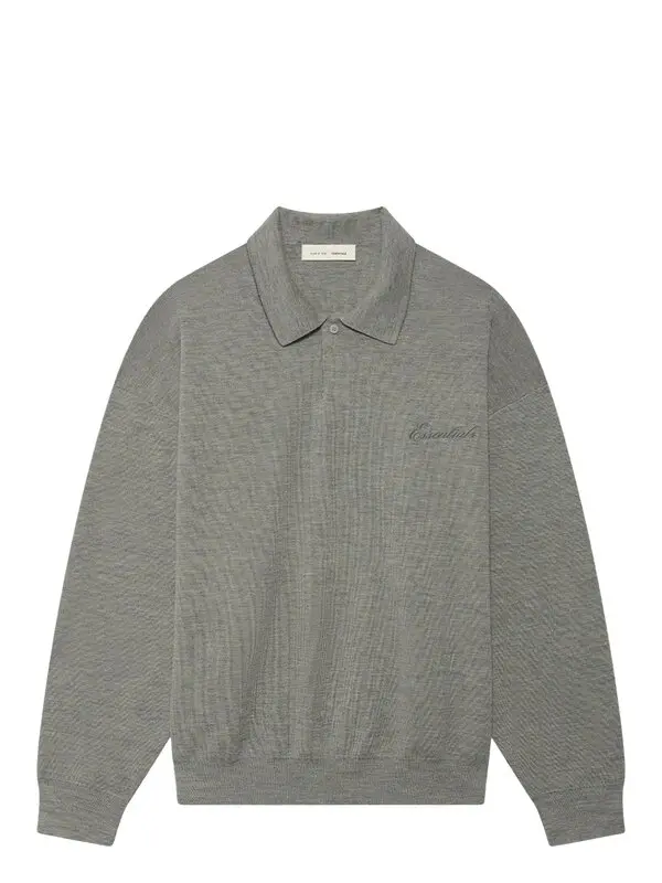 Fear Of God Signature 90's Knit Polo - Grey
