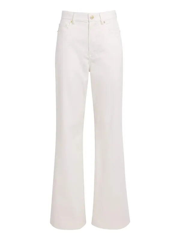 RETORI Stretch-cotton Gabardine Straight-leg Trousers - White