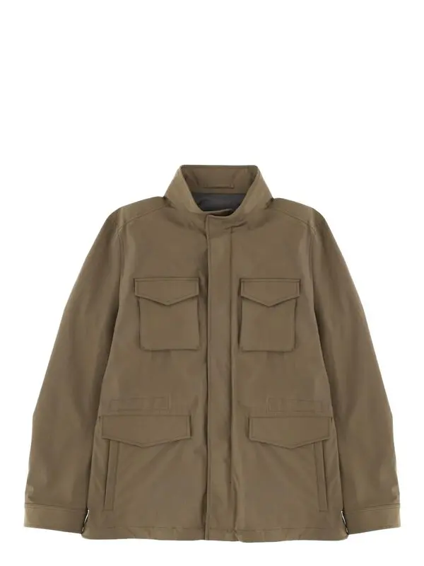 Herno Flap-pocket Stand Collar Jacket - Brown