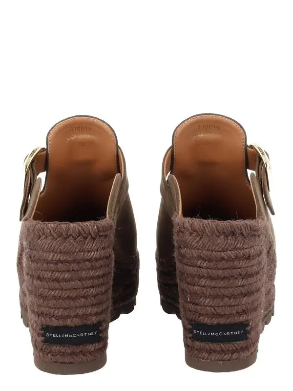 Stella McCartney Gaia Suede Clogs - Brown