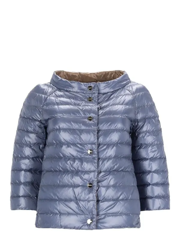 Herno 3/4 Sleeve Reversible Down Jacket - Azure