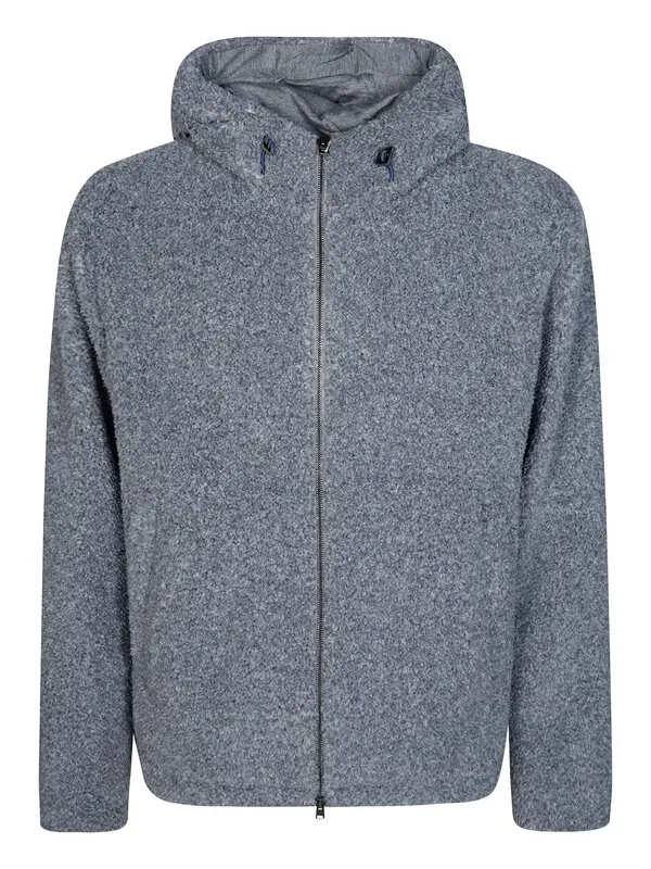 Herno Zip-up Hooded Fleece Jacket - Grigio