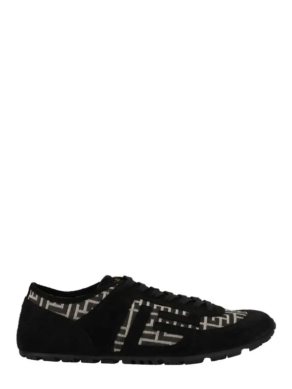 Balmain Low-top Lace-up Sneakers - Black