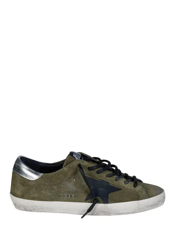 GOLDEN GOOSE Low Top Lace Up Leather Sneakers - Verde