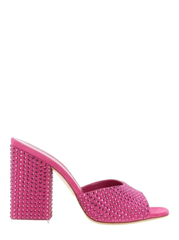 Paris Texas 105mm Holly Anja Embellished Leather Sandals - Fuchsia