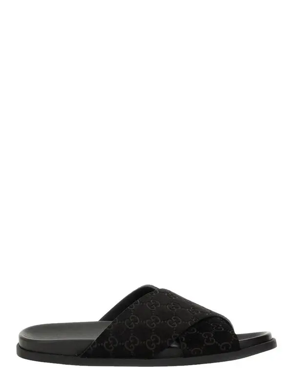 Gucci Gg-printed Slide Sandals - Multicolour