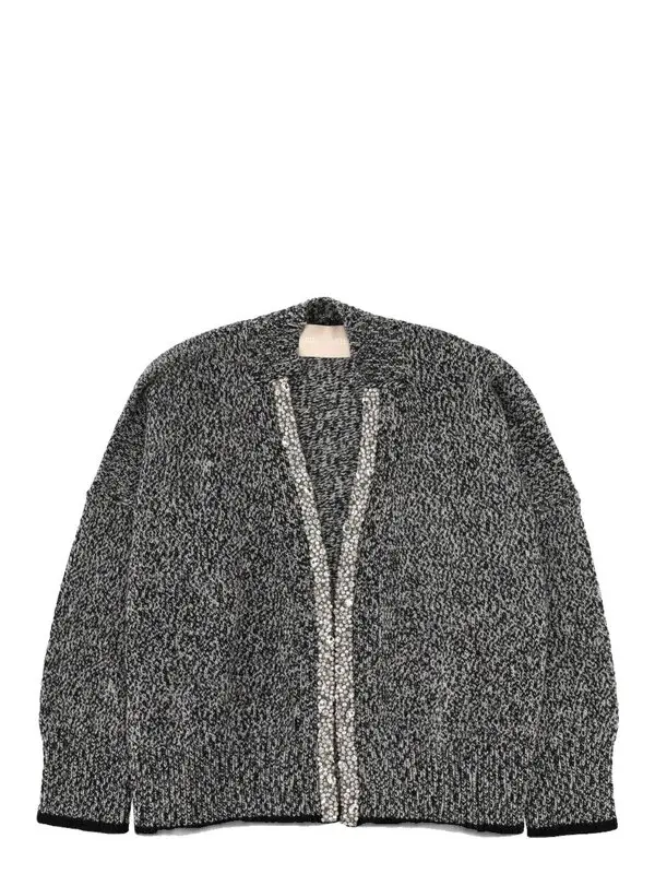 CIRCUS HOTEL Embellished Open-front Cashmere Blend Cardigan - Multicolour
