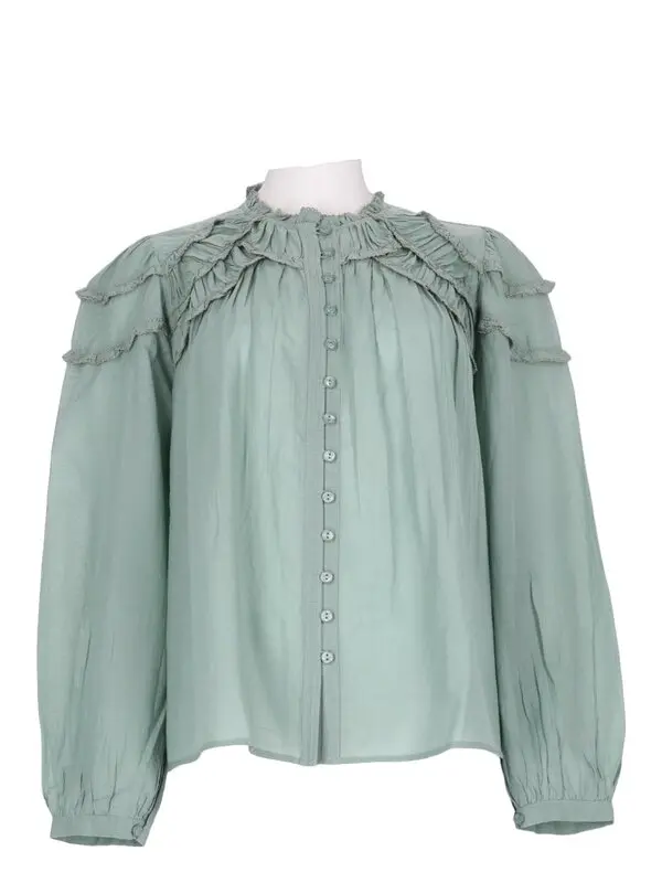 MARANT ETOILE Christa Cotton-viscose Blouse - Green