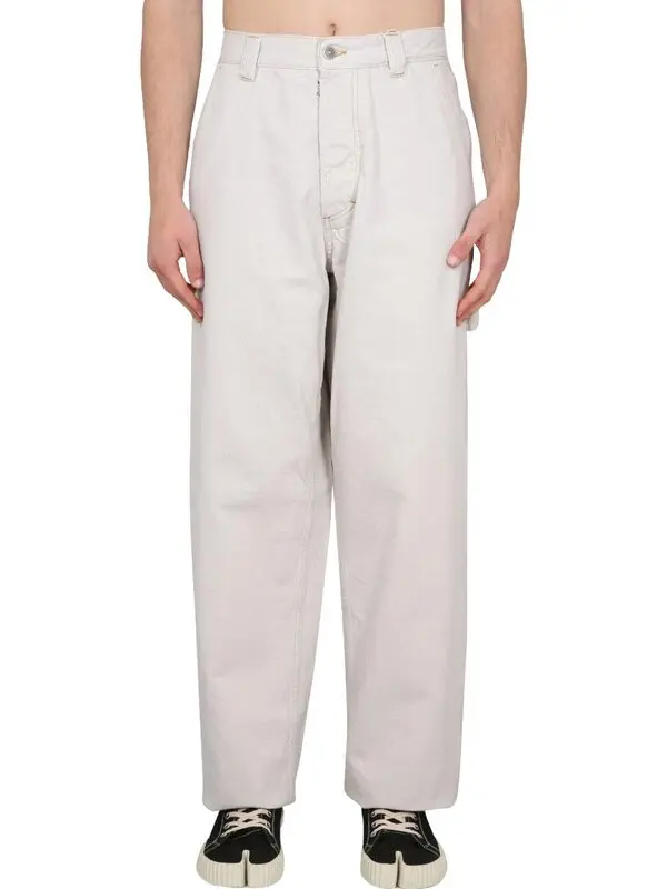 MAISON MARGIELA High-rise Cotton Jeans - White