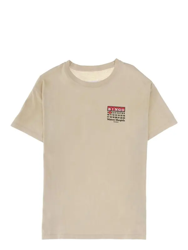 MAISON MARGIELA Bingo Graphic Cotton T-shirt - Beige