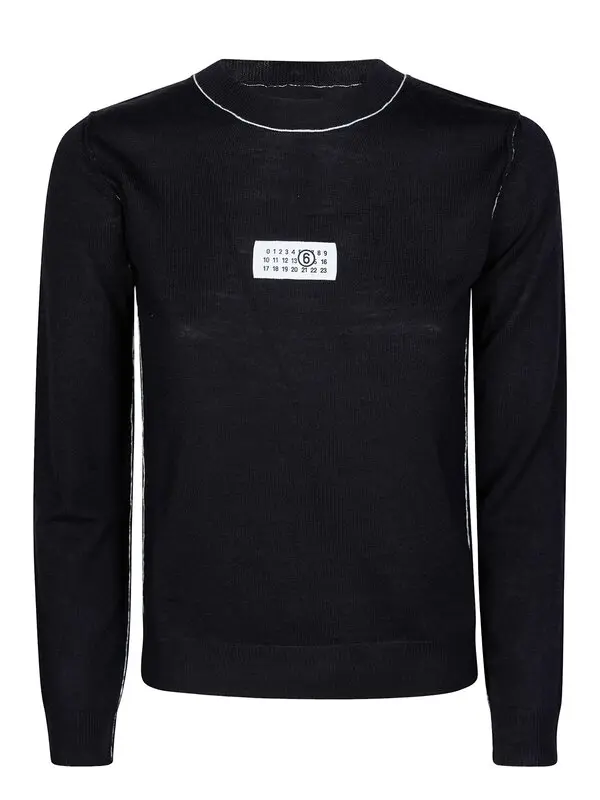 MAISON MARGIELA Crew Neck Fine Knit Sweater - Nero
