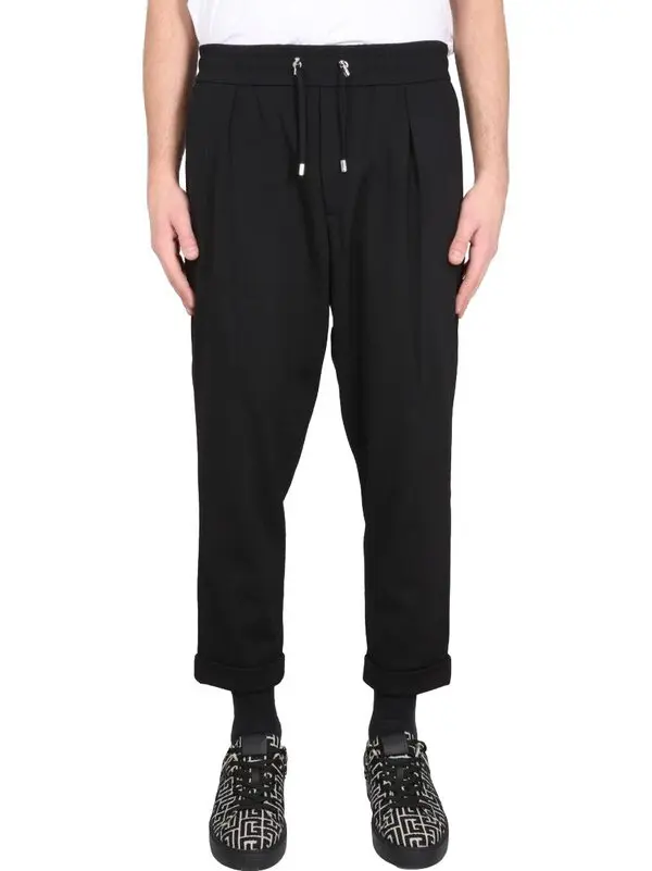 Balmain Wool Tailored Pants - Black