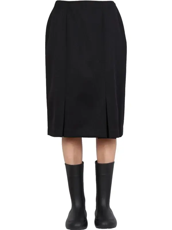 Raf Simons Straight Technical Fabric Skirt - Black