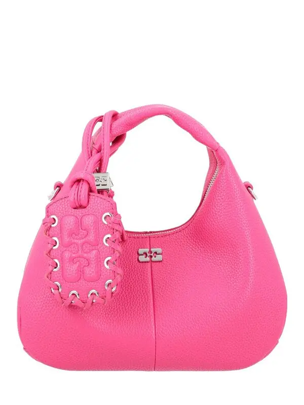 GANNI Mini Hobo Handbag - Fuchsia
