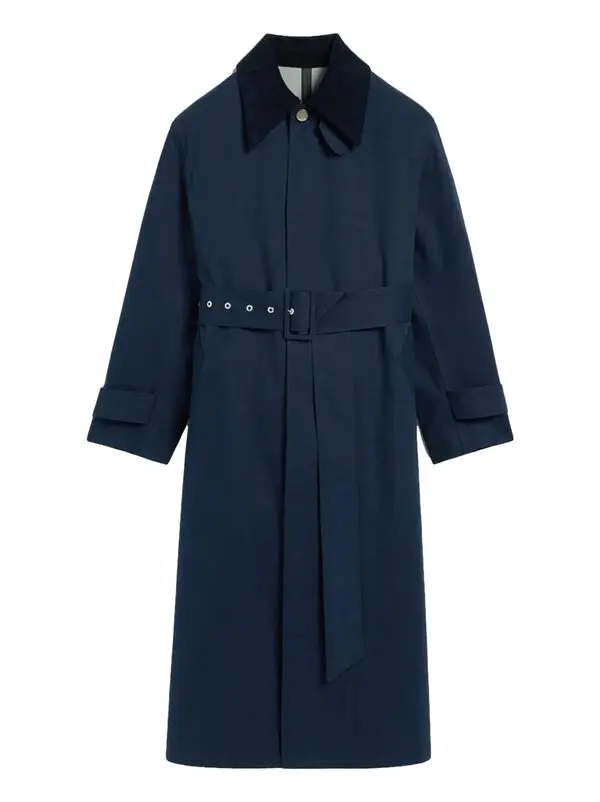 AMI Paris Belted Mac Coat - Blue