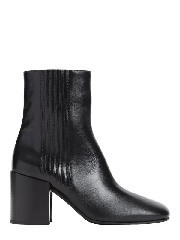 Dries Van Noten Calf Leather Bootie - Black