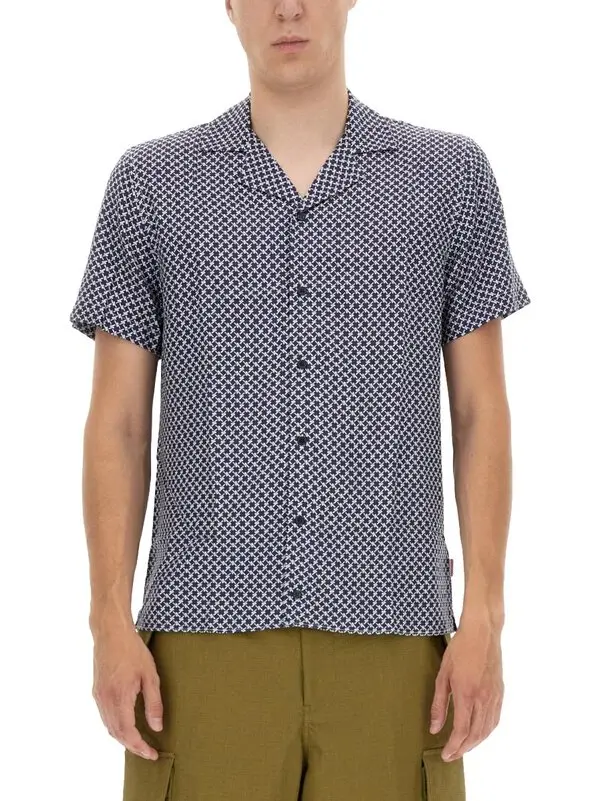 Orlebar Brown V-neck Button Front Shirt - Blue