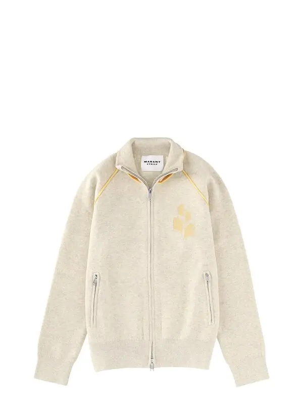 MARANT ETOILE Zip-front Knit Track Jacket - Grey