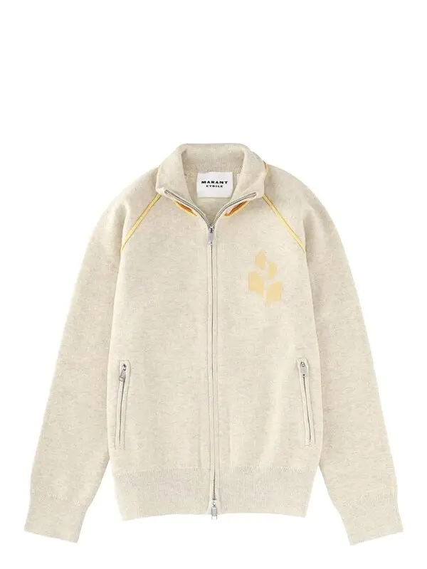 MARANT ETOILE Zip-front Knit Track Jacket - Grey