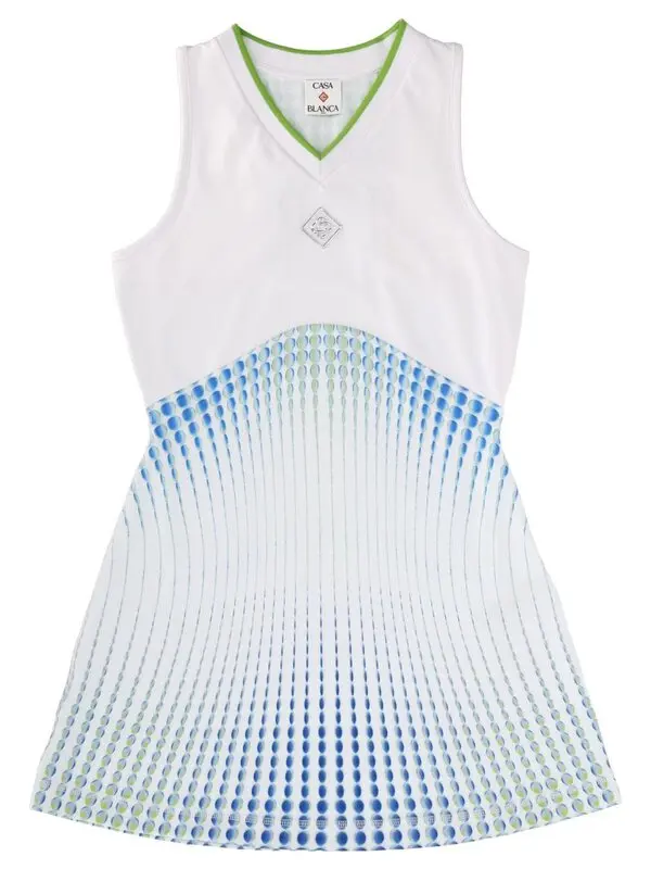 Casablanca Tennis Printed Racer Mini Dress - Multicolour